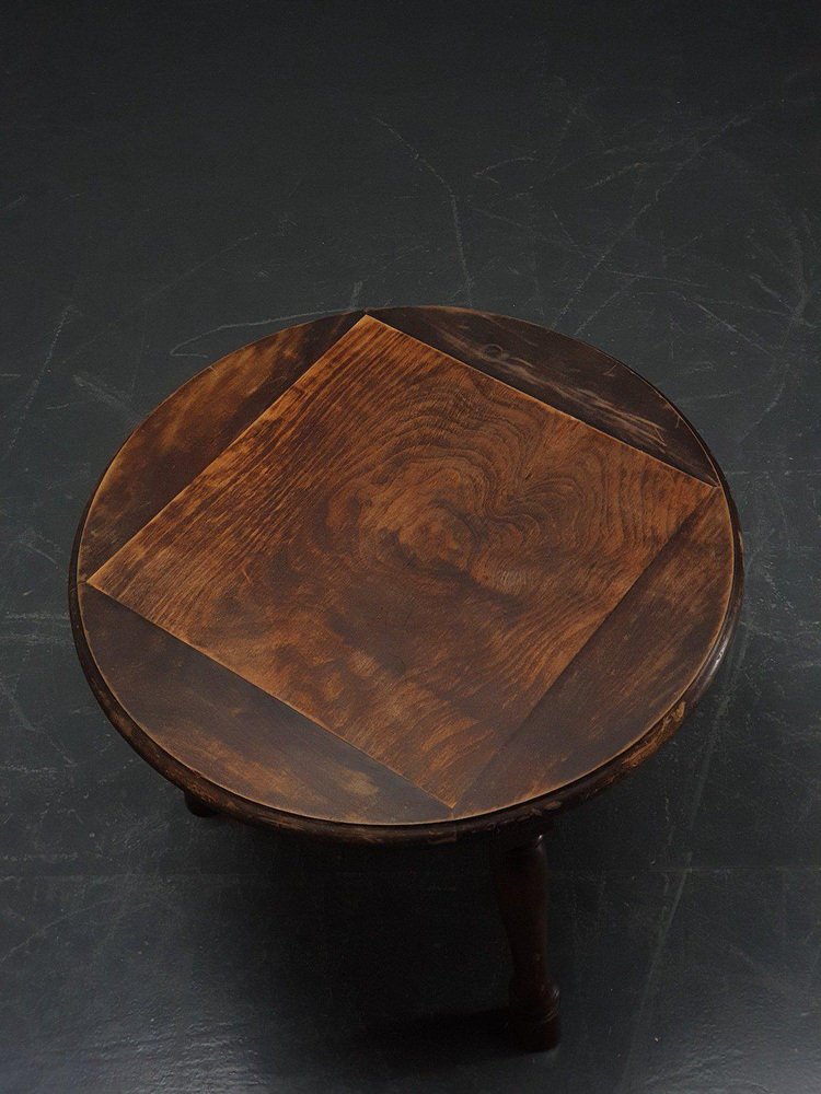 Decorative Rush Side Table, 1950s for sale at Pamono