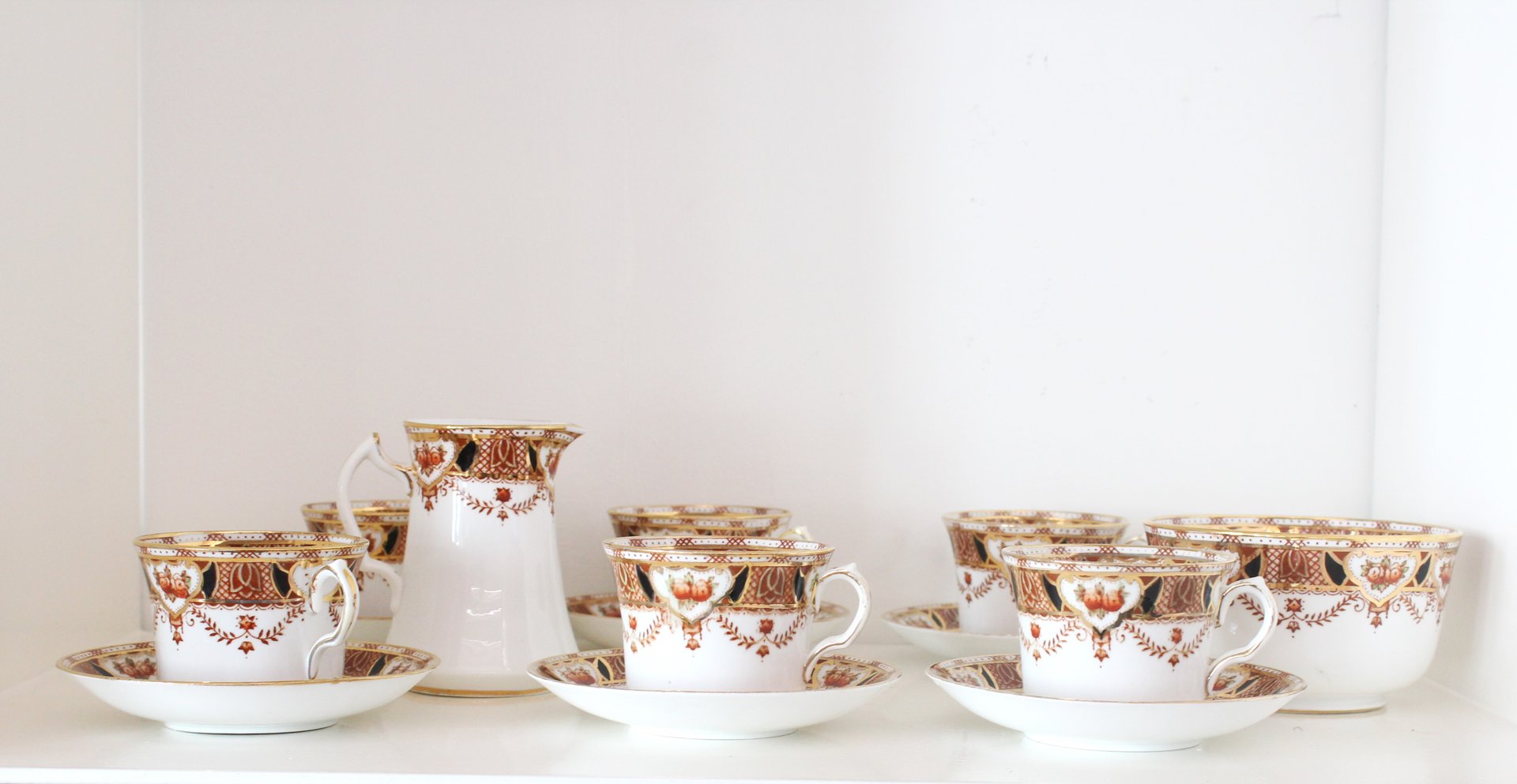 Tea Service Roslyn China del 1950, Set of 6 for sale at Pamono