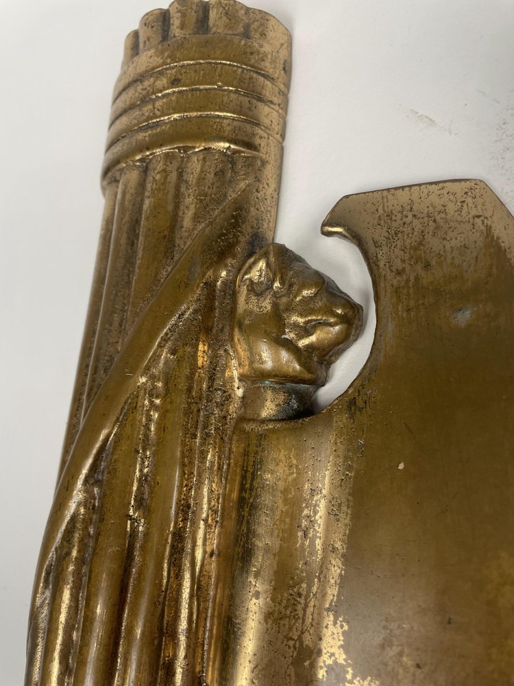 Tarquinio Prisco, Bronze Littorio Bundle, 1920er, Bronze & Vergoldung ...