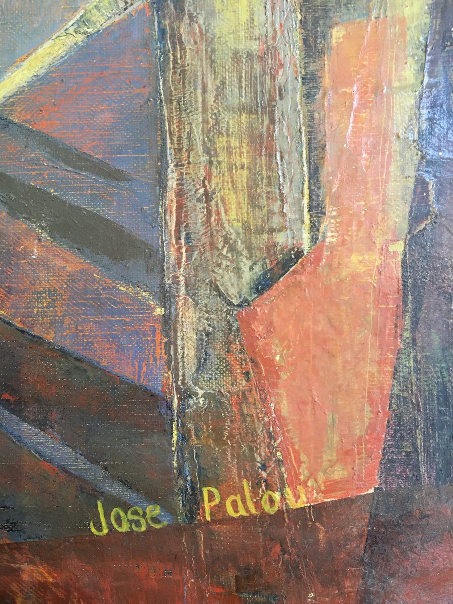 Jose Palou, Imaginary Landscape, 1950s, Oil on Canvas for sale at Pamono