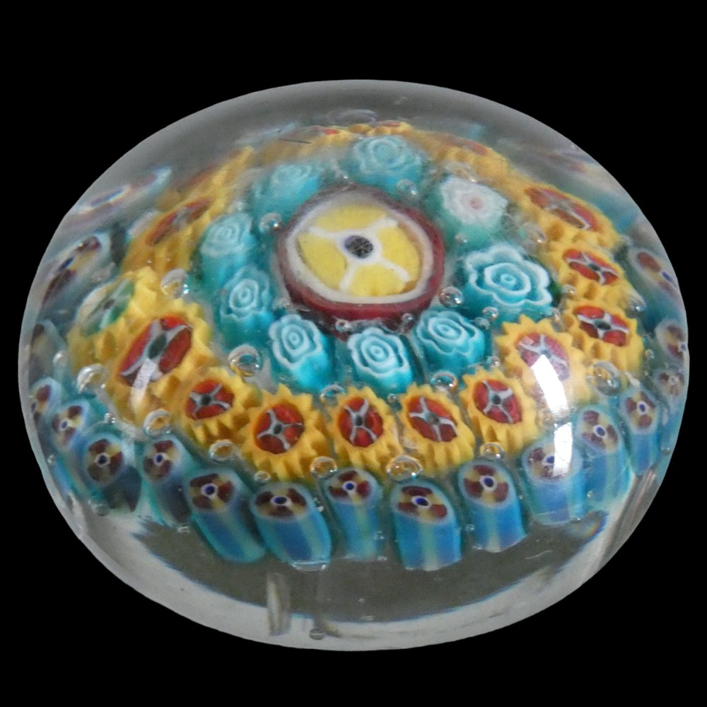 Murano Glass Paperweight, Murrine, Italy, 1950s for sale at Pamono