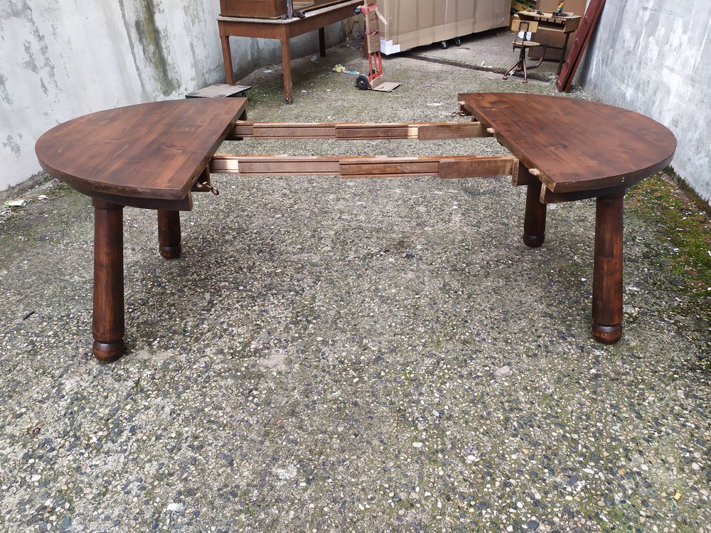 Brutalist Extendable Dining Table, 1950s for sale at Pamono