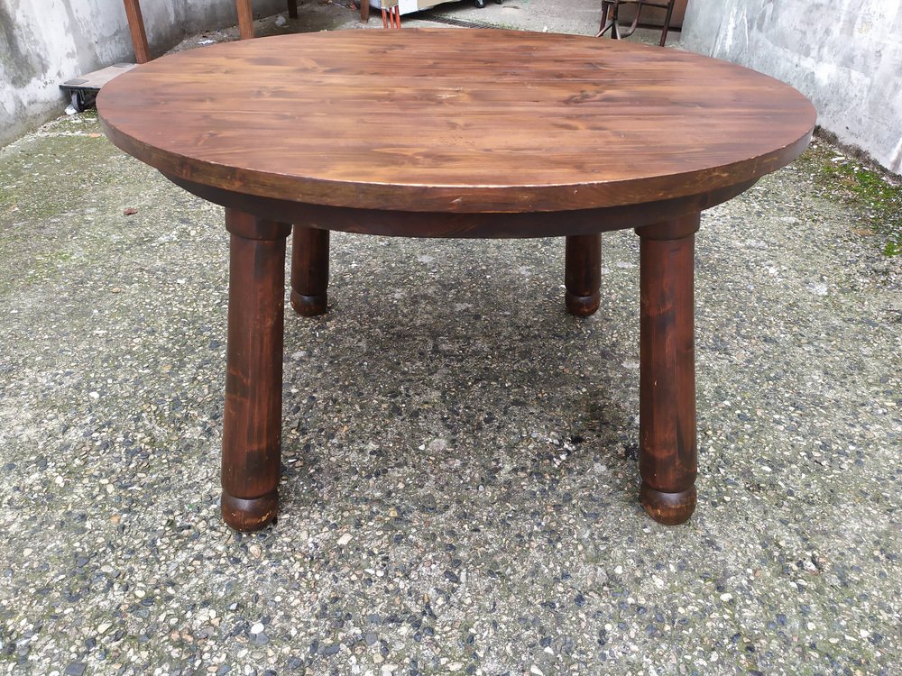 Brutalist Extendable Dining Table, 1950s for sale at Pamono