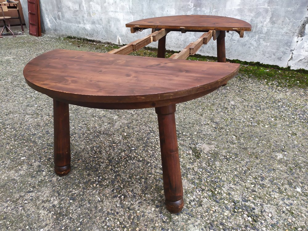 Brutalist Extendable Dining Table, 1950s for sale at Pamono
