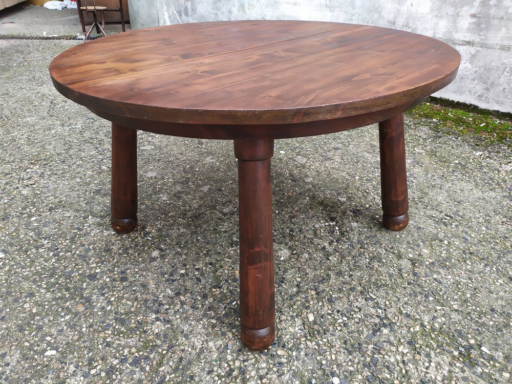 Brutalist Extendable Dining Table, 1950s for sale at Pamono
