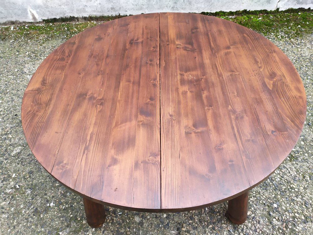 Brutalist Extendable Dining Table, 1950s for sale at Pamono