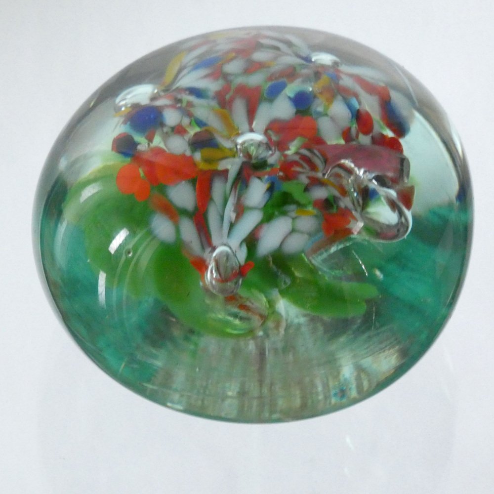 Floral Paperweight in Murano Glass, 1950s for sale at Pamono