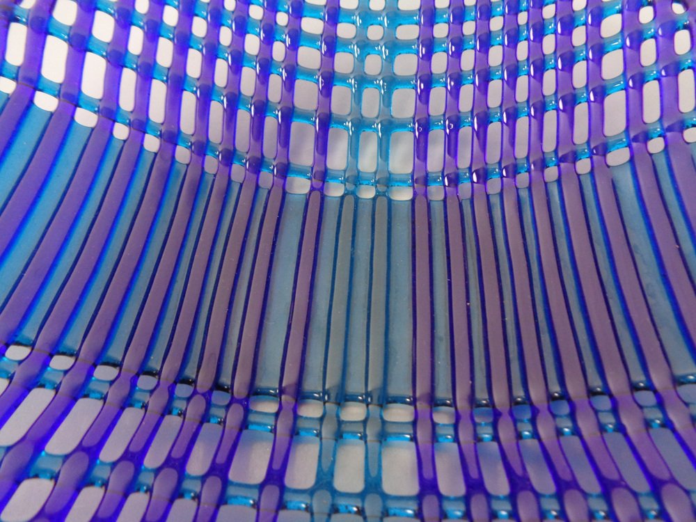 Italian Filigree Glass Bowl, 1960s for sale at Pamono