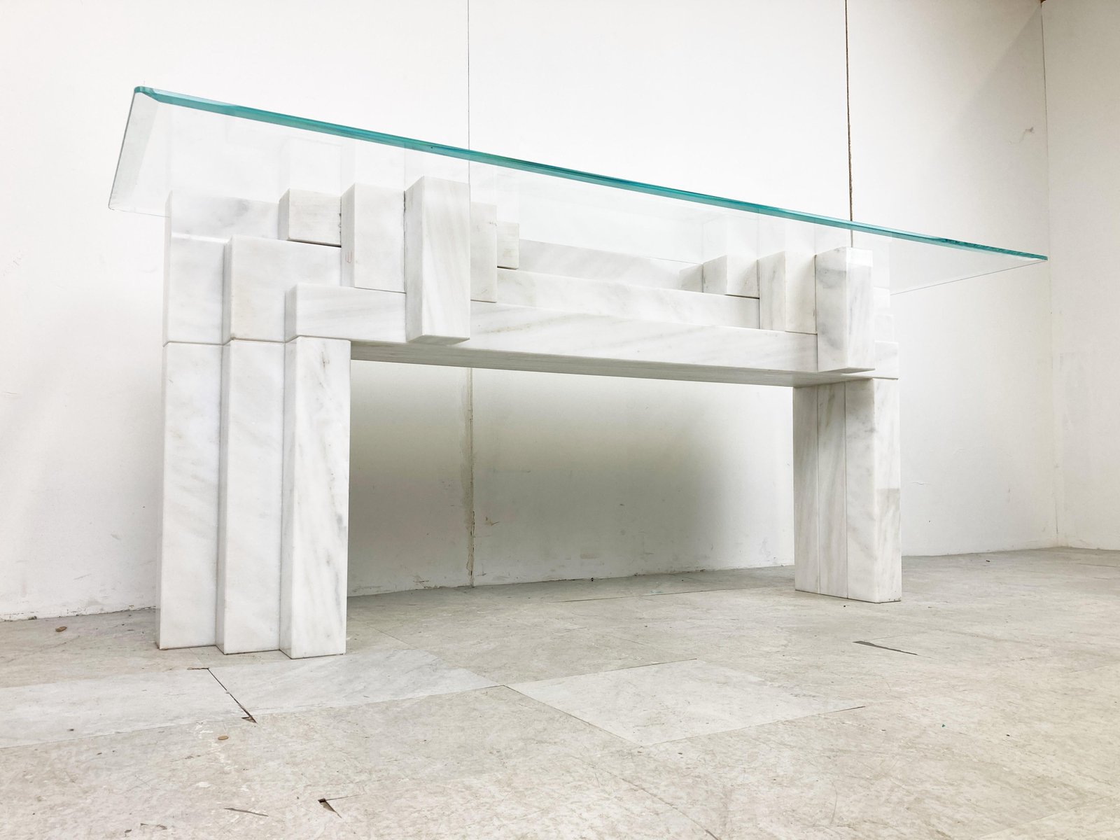 Marble Console Table, 1980s for sale at Pamono