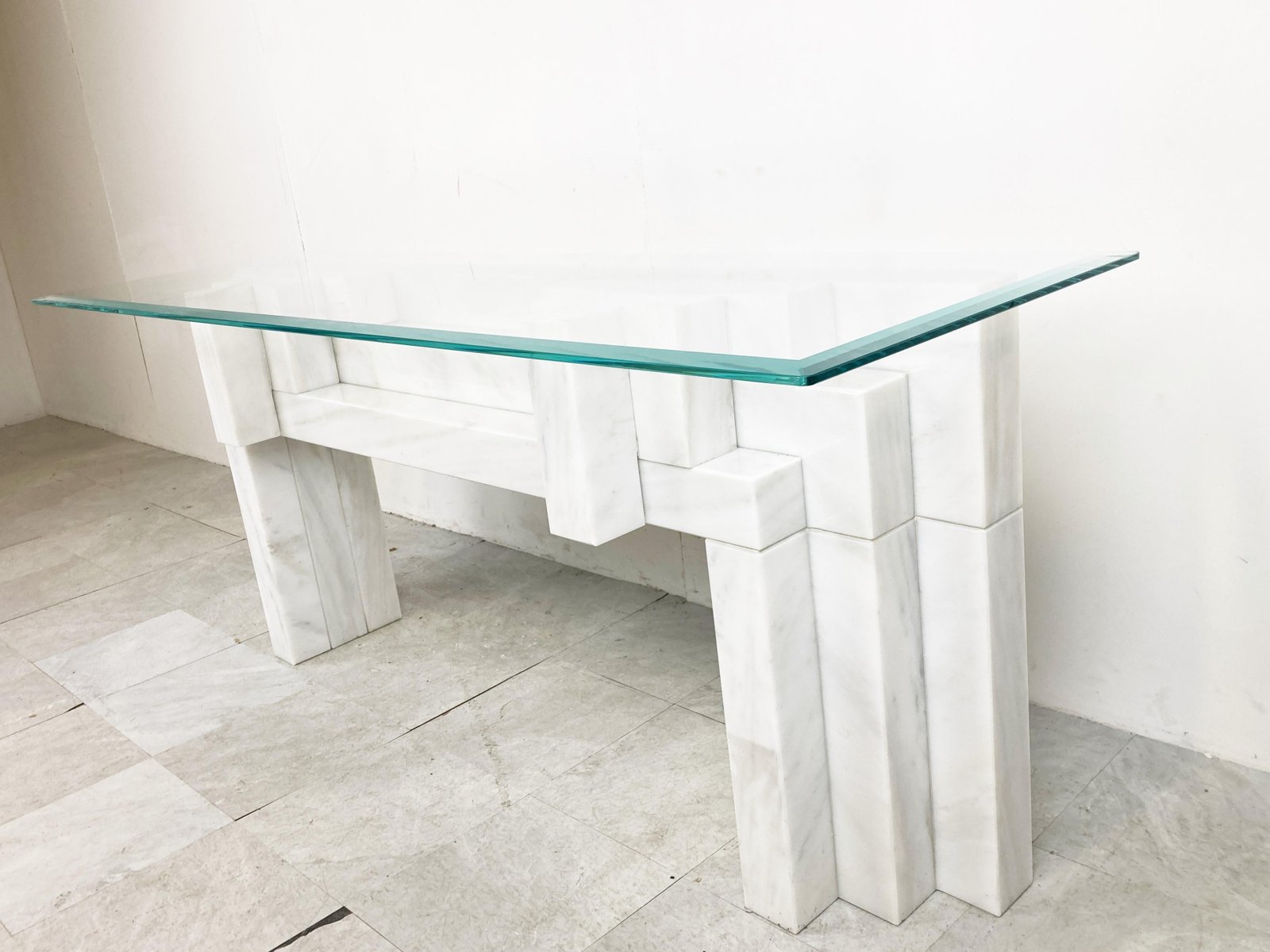Marble Console Table, 1980s for sale at Pamono