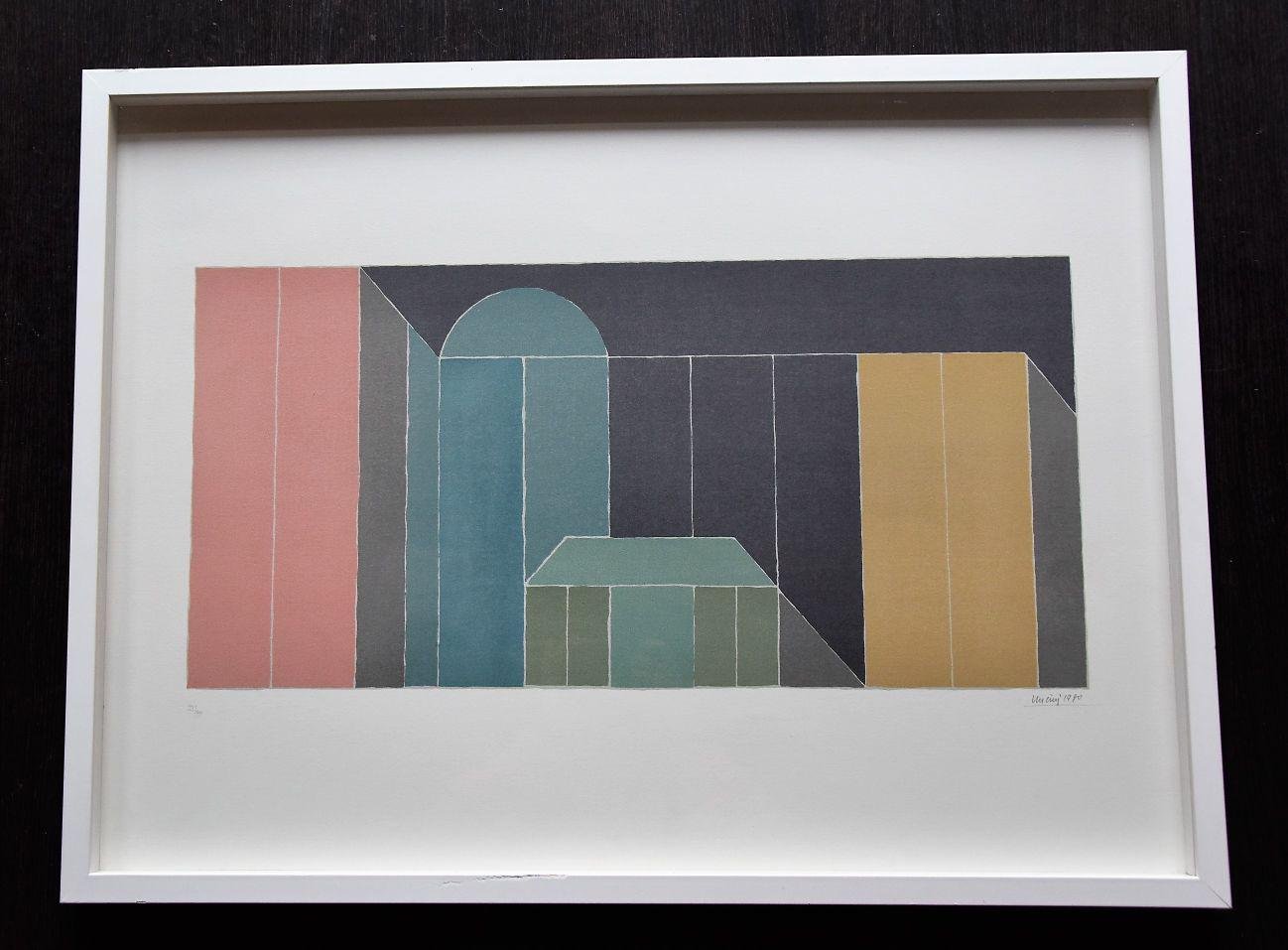 Giuseppe Uncini, Le dimore, 1980, Lithograph for sale at Pamono