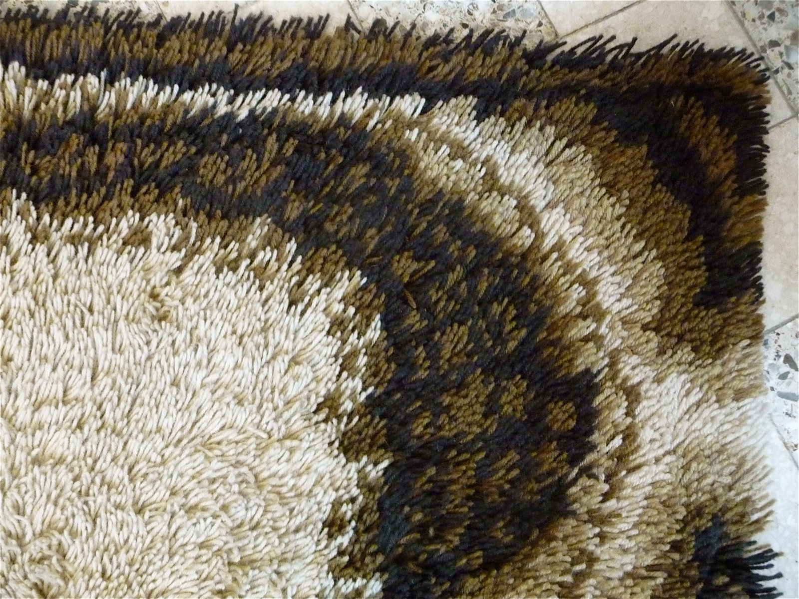 Abstract Brown Danish Rug by Ege Rya, 1960s for sale at Pamono