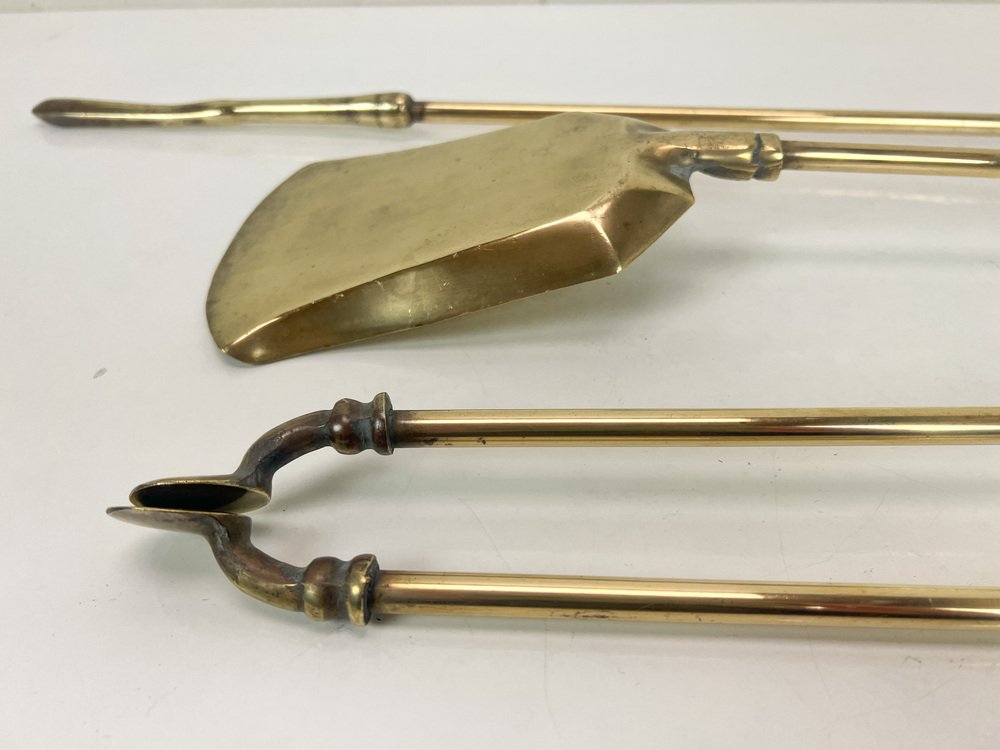 Antique Brass Fire Tools with Eagle Claws, Late 19th Century, Set of 5 ...