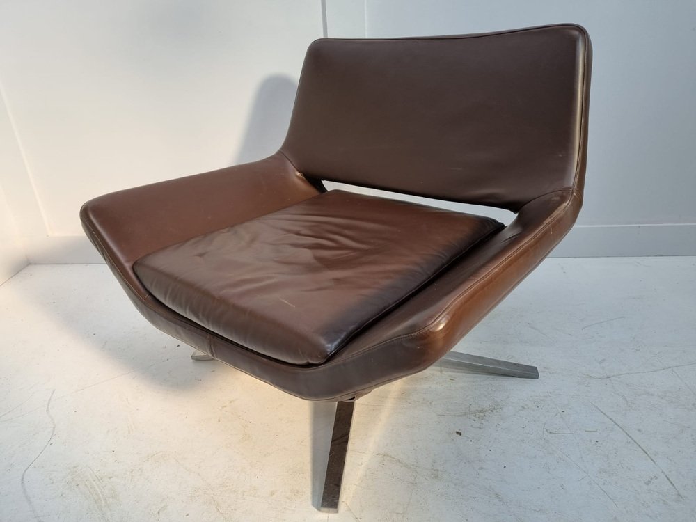 Schokoladenbrauner Metropolitan Ledersessel von Jeffrey Bernett für B ...