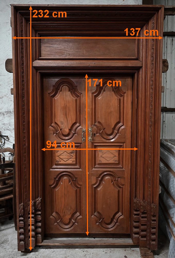 Louis XIV Style Indian Doors in Teak for sale at Pamono
