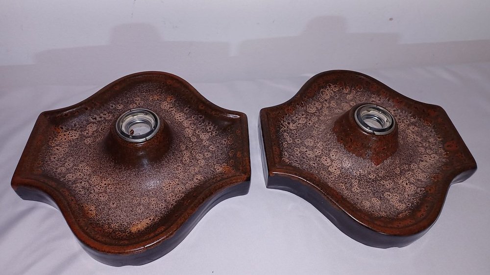 German Fat Lava Ceramic Wall Lights from Hustadt Leuchten Arnsberg ...