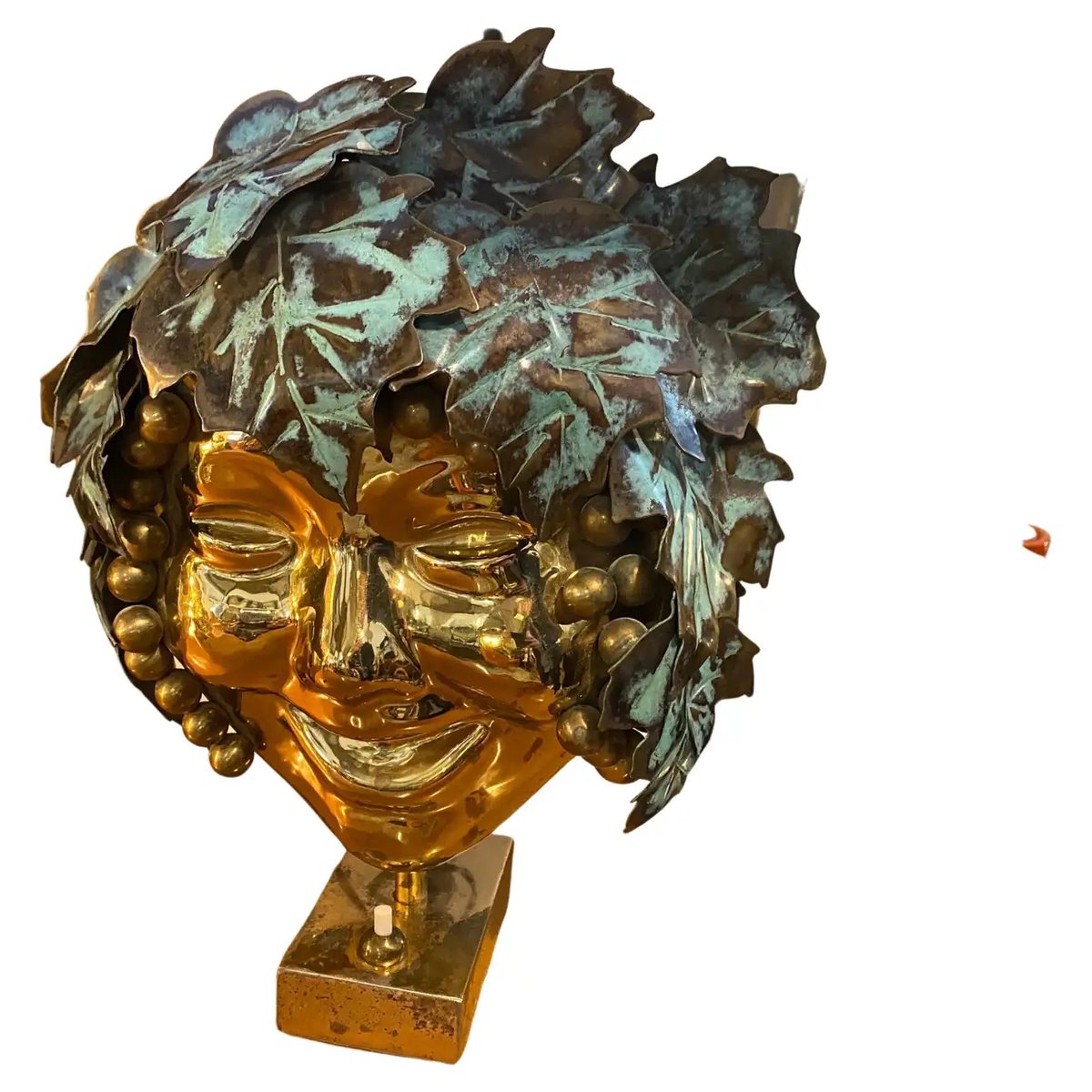 Italienische Mid-Century Modern Bacchus Tischlampe aus Messing, 1970er ...