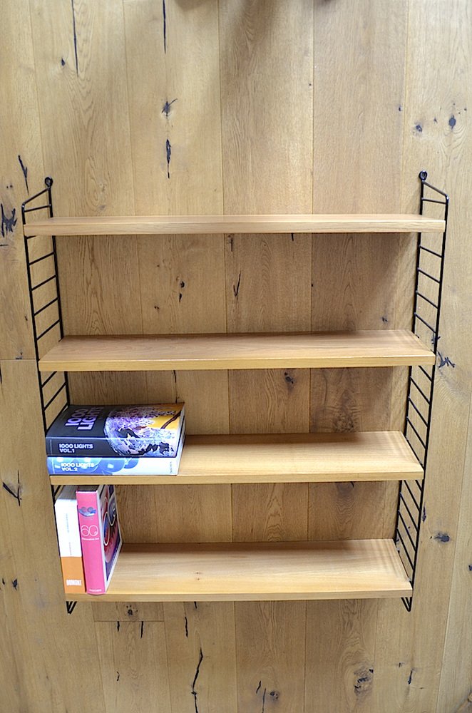 Mid-Century String Wall Shelf by Nisse Strinning, 1950s for sale at Pamono