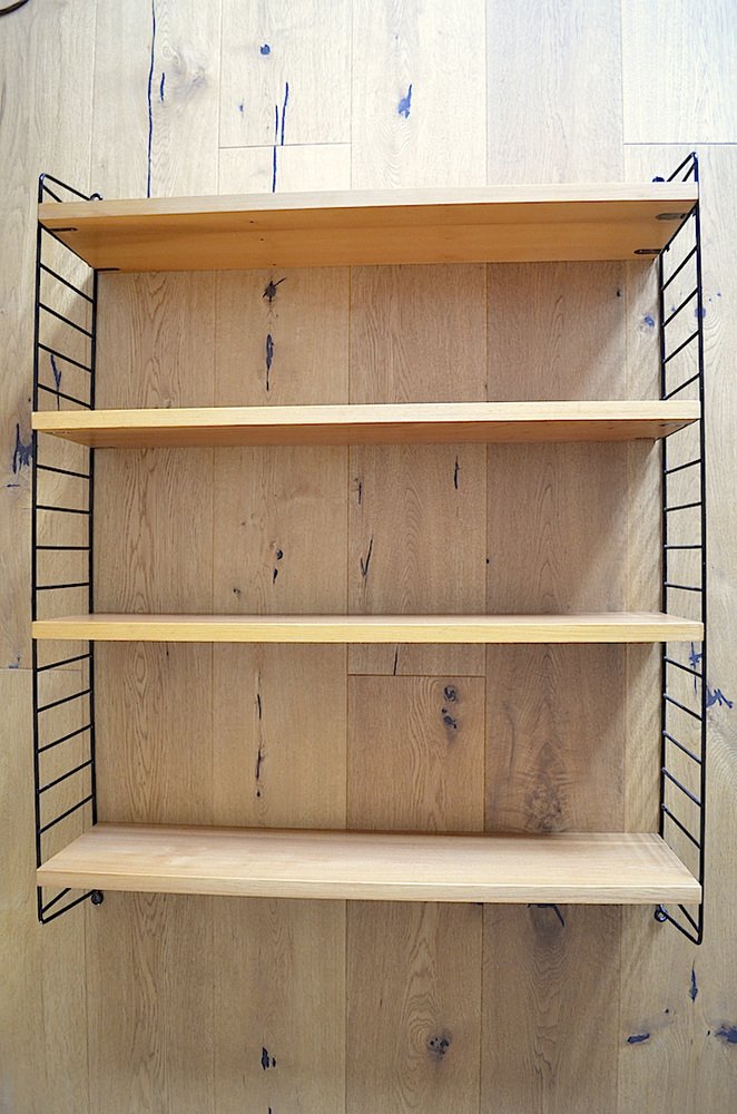 Mid-Century String Wall Shelf by Nisse Strinning, 1950s for sale at Pamono