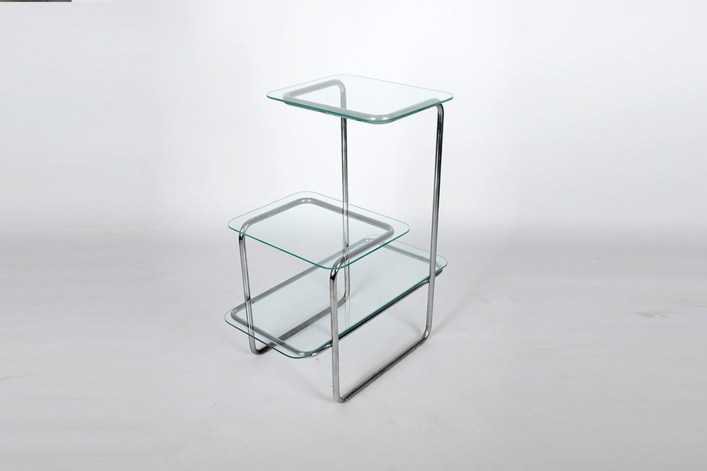 Bauhaus Chrome & Steel Plant Stand attributed to Emile Guyot for Thonet ...