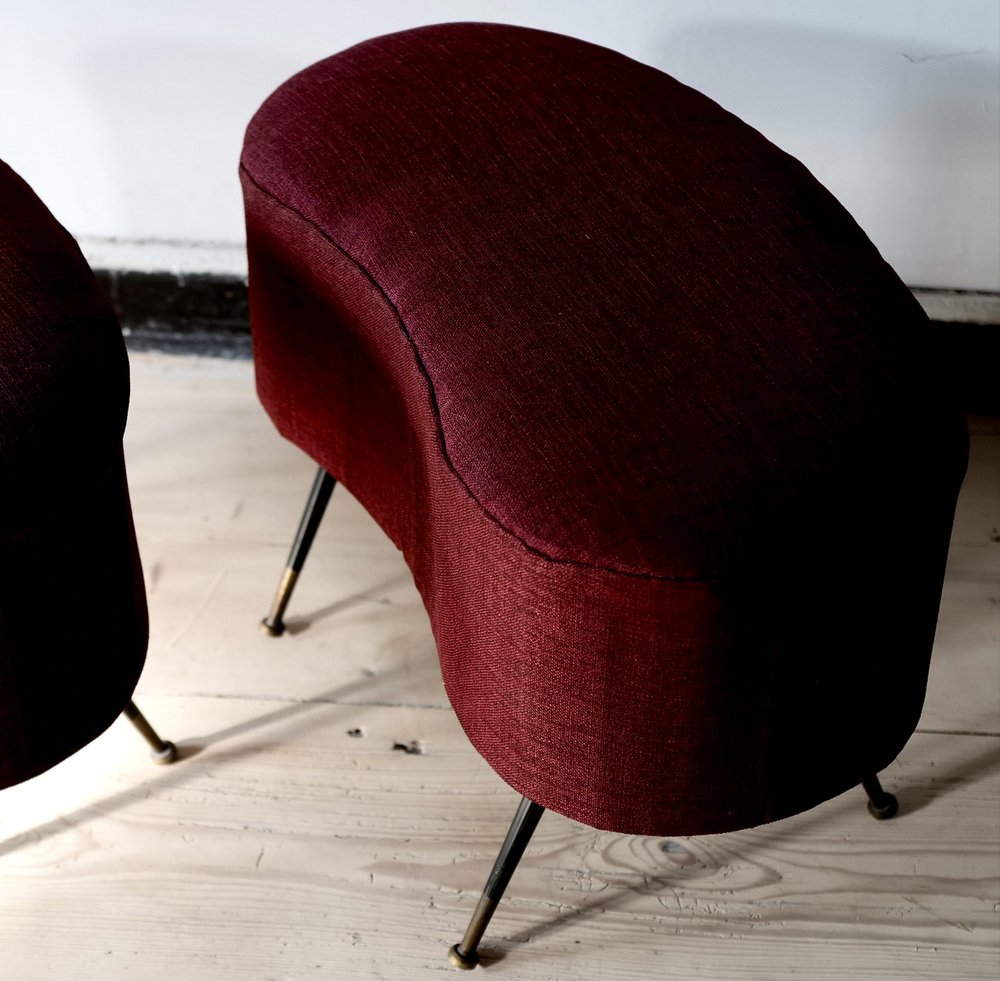 Mid-Century Stool in Kidney Form, Italy for sale at Pamono