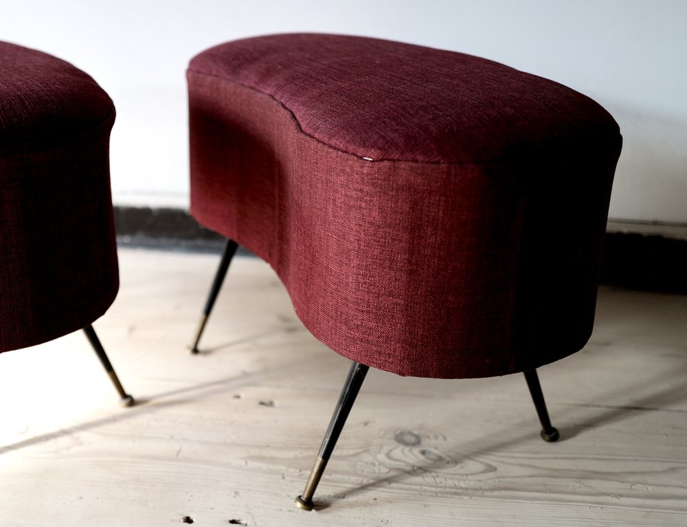 Mid-Century Stool in Kidney Form, Italy for sale at Pamono