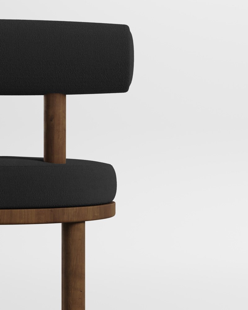Modern Moca Chair in Boucle and Smoked Oak by Collector Studio for sale ...