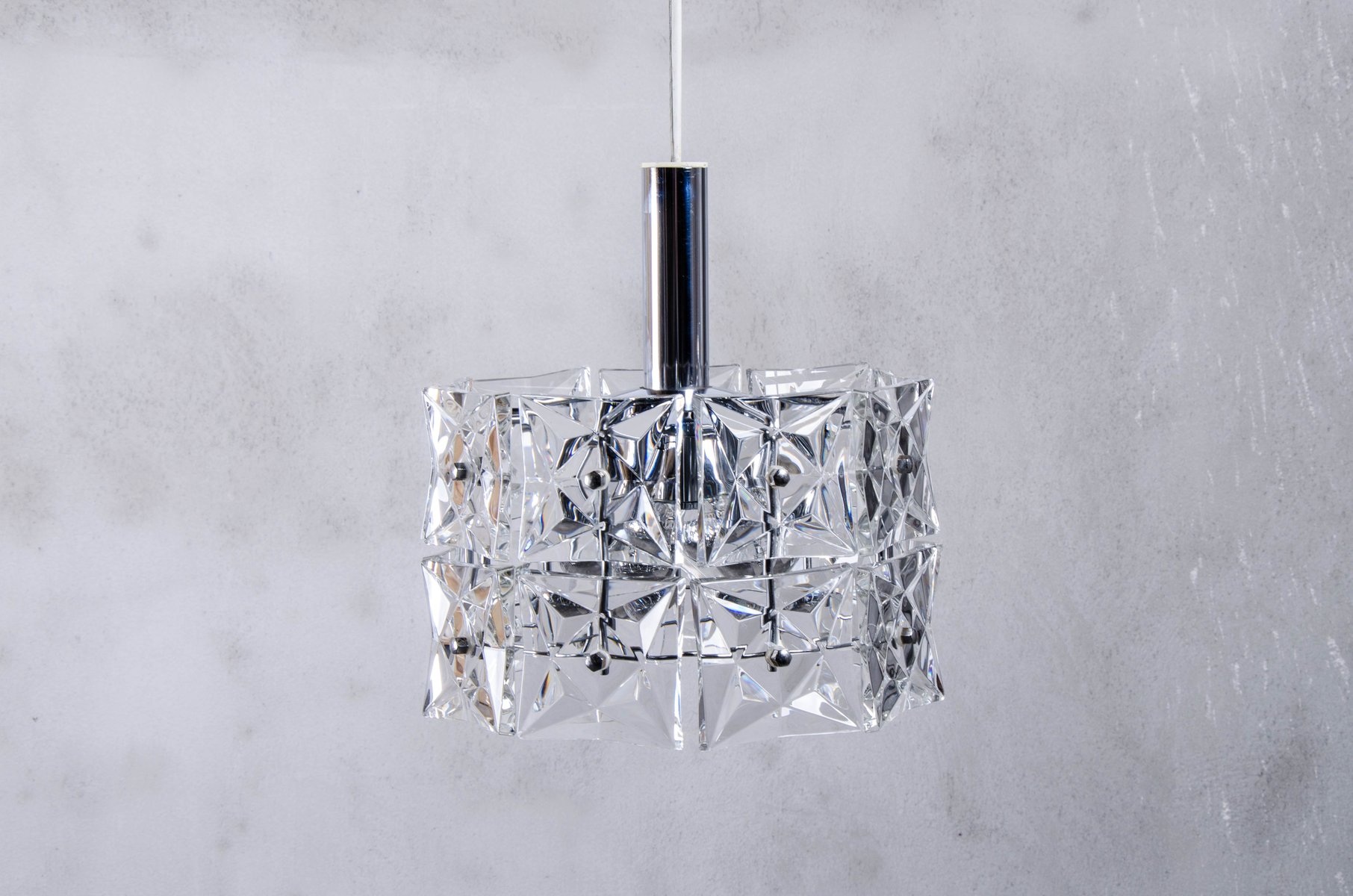 Vintage Geometric Crystal Prism Chandelier from Kinkeldey for sale at ...