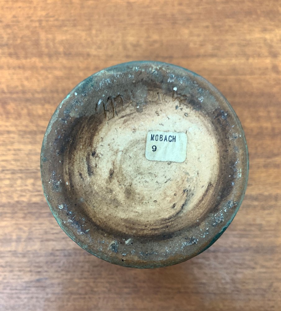 Mid-Century Brutalist Pottery Vase from Mobach, 1960s for sale at Pamono