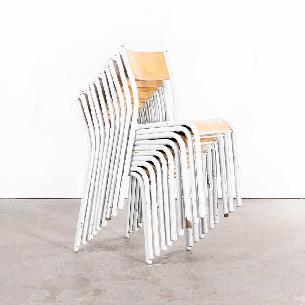French Model 510 Stacking School or Dining Chairs from Mullca, 1950s ...