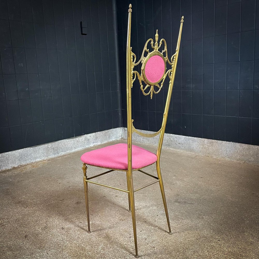 Hollywood Regency Brass Chair, 1960s for sale at Pamono