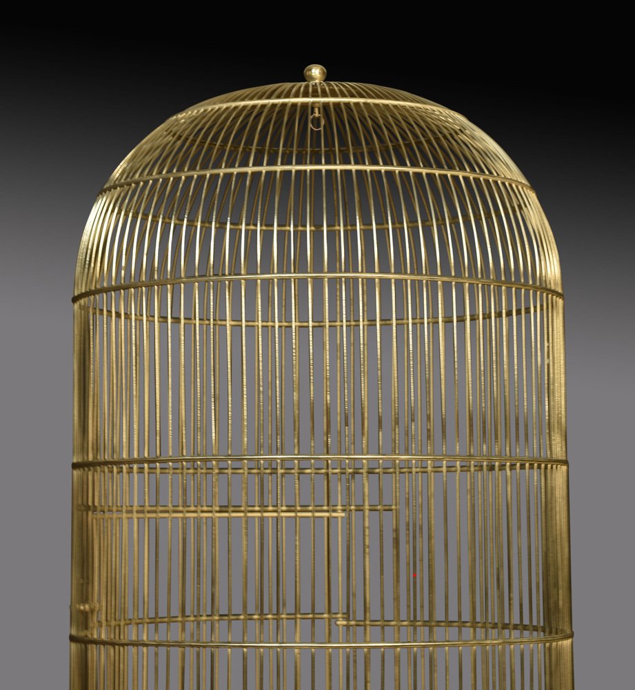 Brass and Copper Bird Cage, 1890s for sale at Pamono