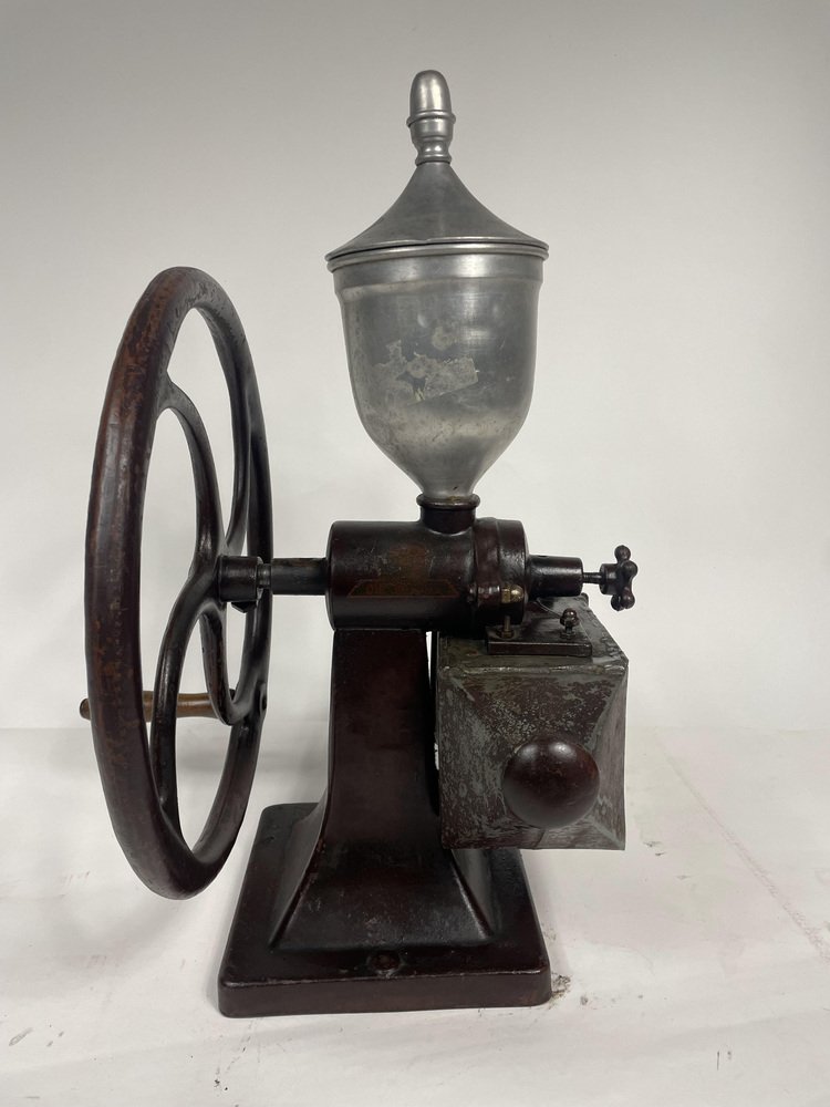 Antique Flywheel Coffee Grinder, 1890s for sale at Pamono