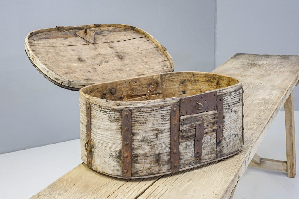 Metal Bound Box, 1840s for sale at Pamono