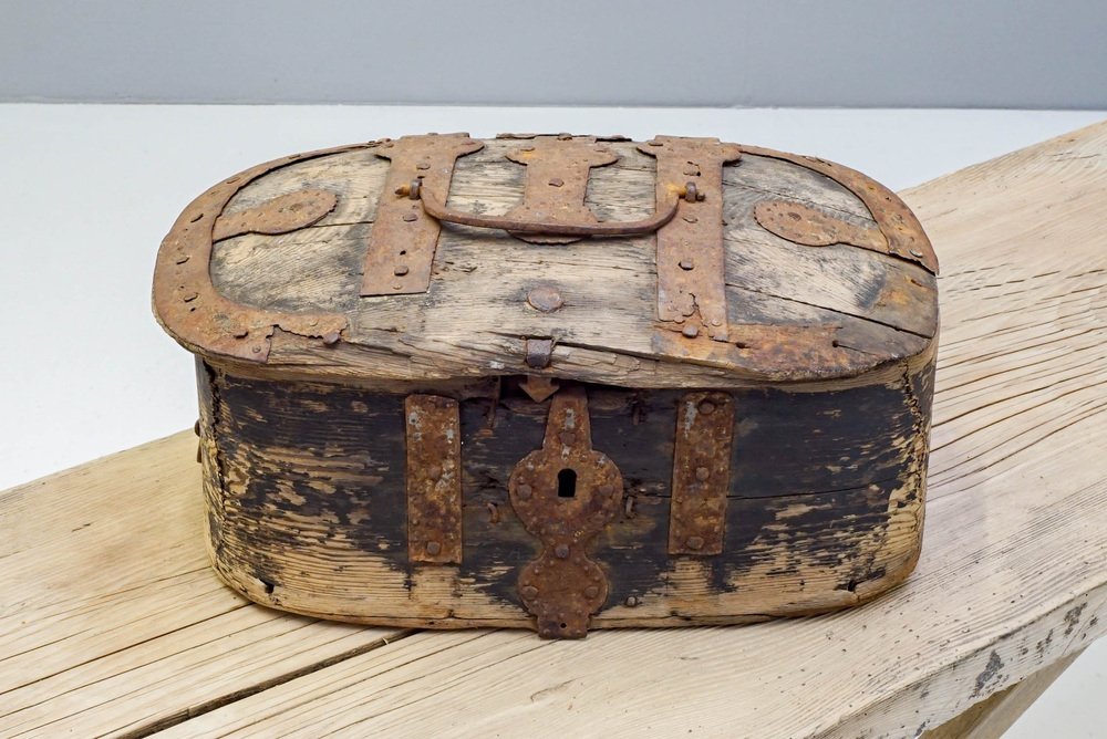 Metal Bound Box, 1840s for sale at Pamono