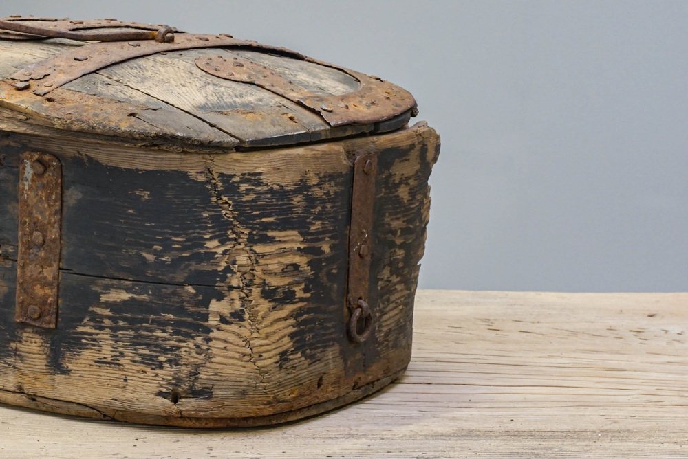 Metal Bound Box, 1840s for sale at Pamono