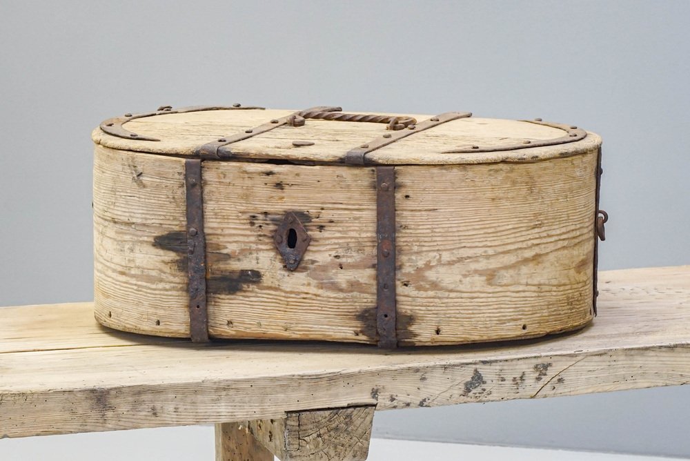 Metal Bound Box, 1840s for sale at Pamono