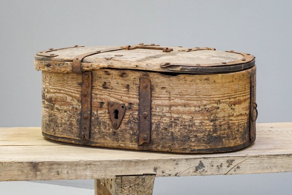 Metal Bound Box, 1840s for sale at Pamono