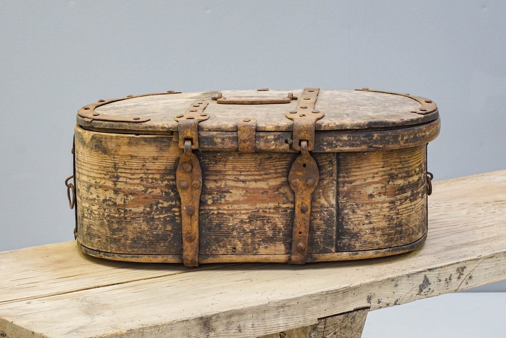 Metal Bound Box, 1840s for sale at Pamono