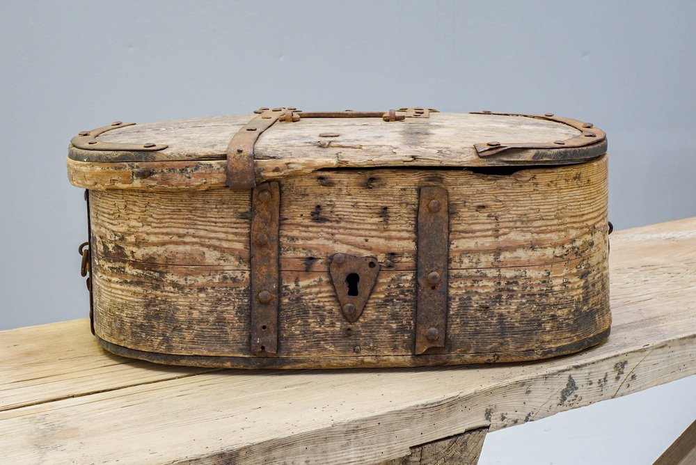 Metal Bound Box, 1840s for sale at Pamono