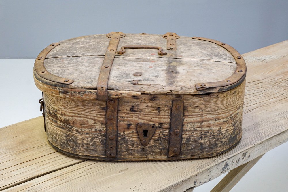 Metal Bound Box, 1840s for sale at Pamono