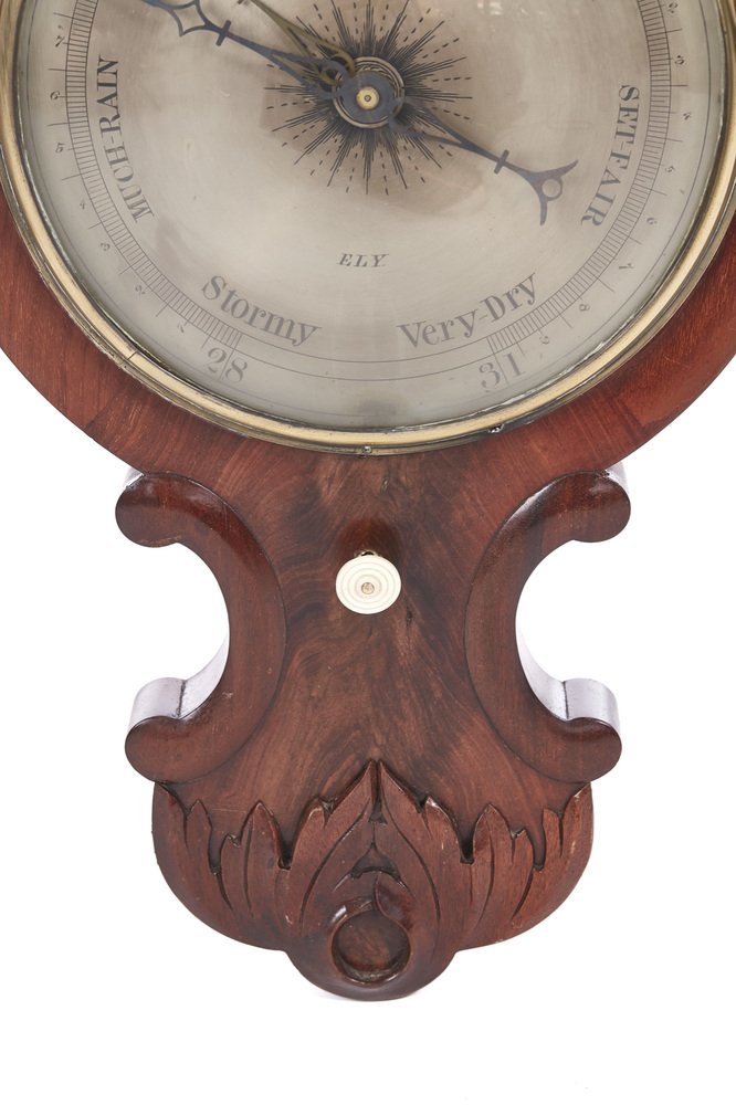 Banjo Barometer aus geschnitztem Wurzelholz, 1880er bei Pamono kaufen