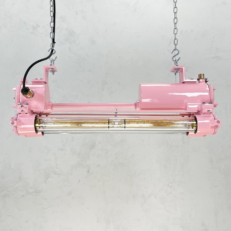 Vintage Industrial Pink Edison Led Flameproof Ceiling Strip Light ...