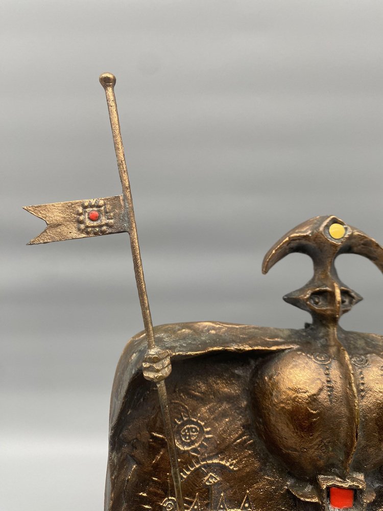 Brutalist Wall Bronze Sculpture of the Dragon Slot of Lajos Muharos ...