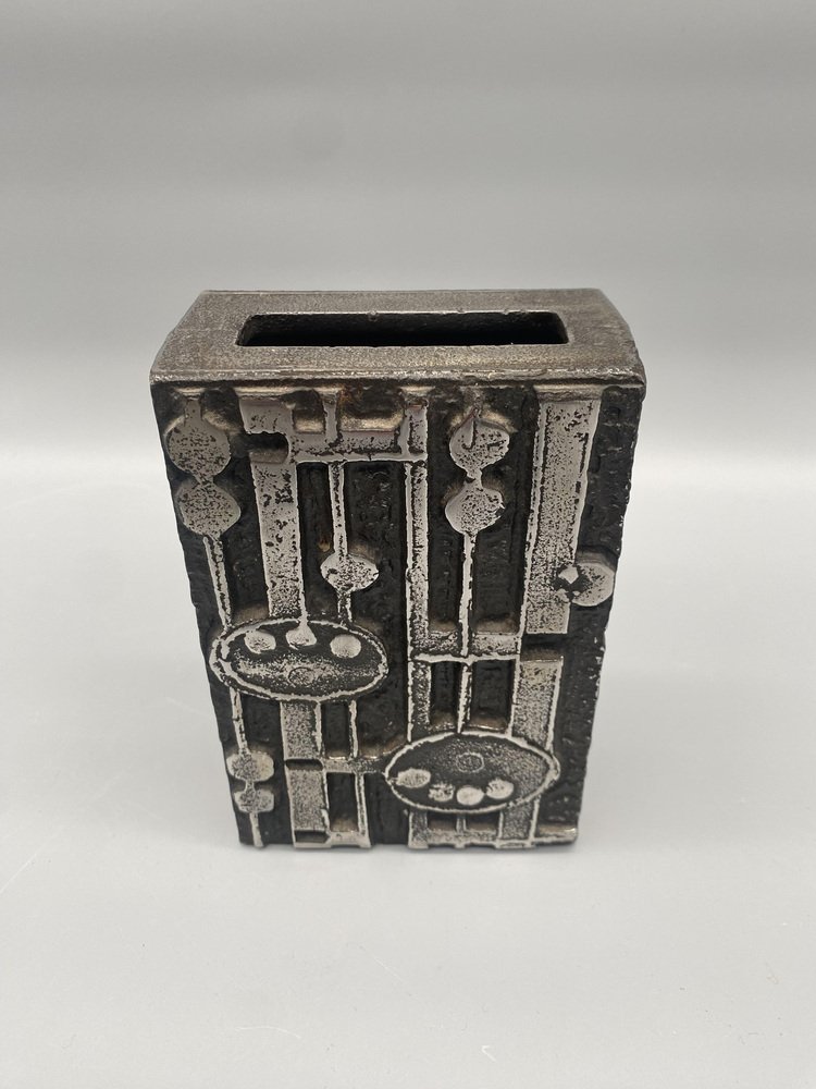 Brutalist Stainless Steel Vase by Olav Joff for Polaris/Figgjo from the ...