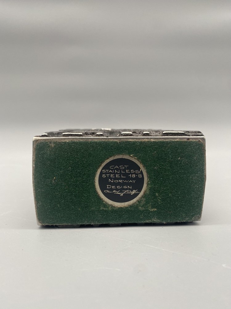 Brutalist Stainless Steel Vase by Olav Joff for Polaris/Figgjo from the ...