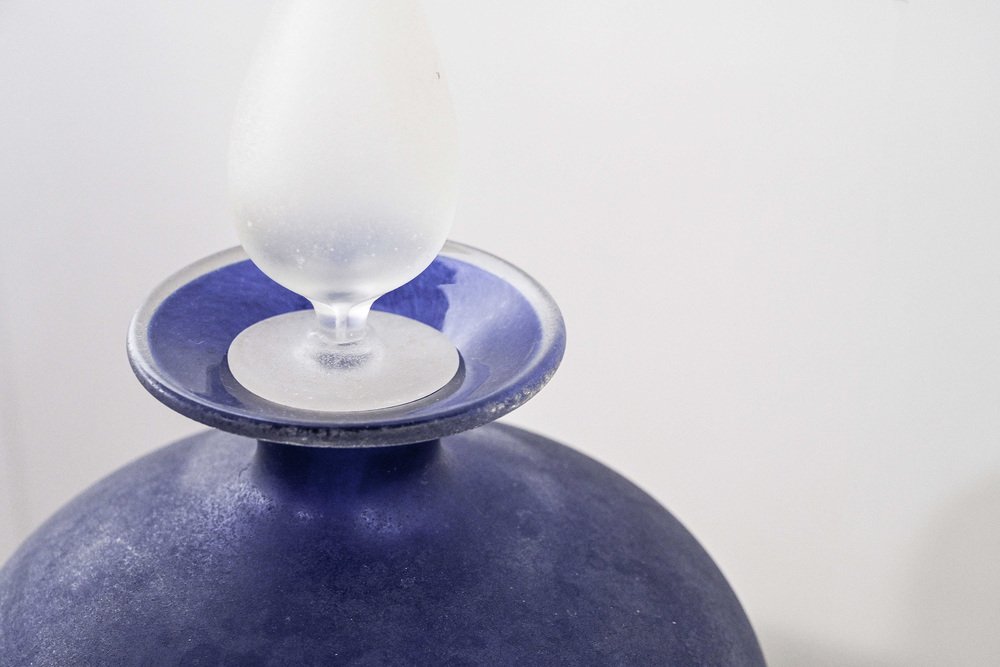 Linea Padovan Jug in Blue Murano Glass, 1970s for sale at Pamono