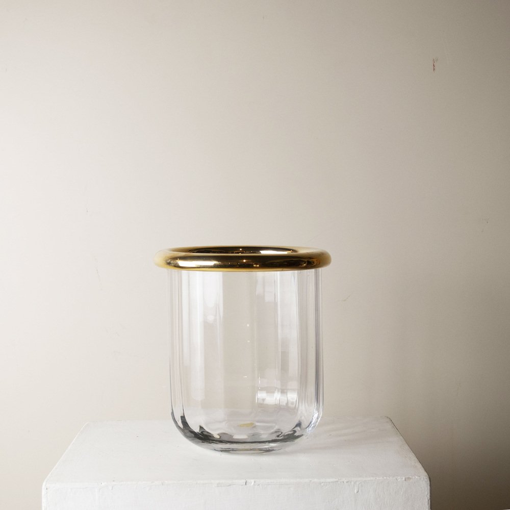 Italian Seau in a Crystal Glace Worked with Brass Finishing, 1960s for ...