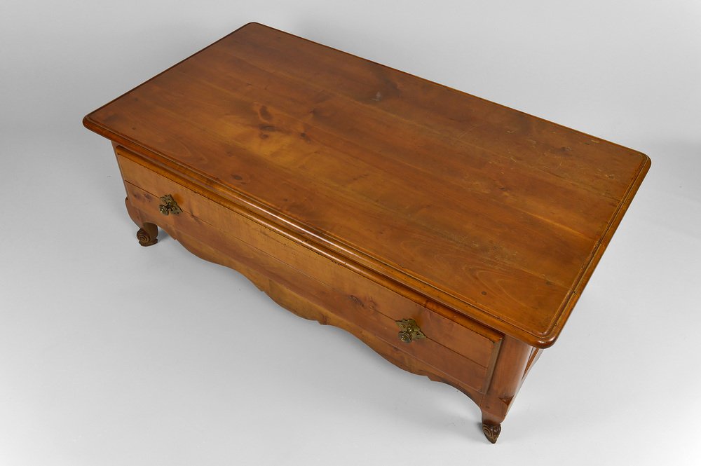French Rustic Coffee Table with Sliding Top, 1980 for sale at Pamono