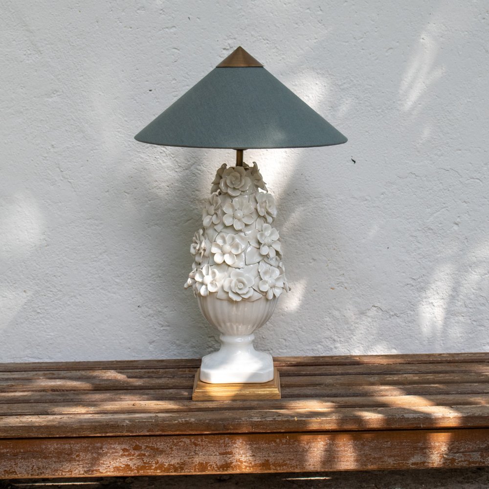 Manises Flora Blanco Lamp by Can Betelgeuse Studio for sale at Pamono